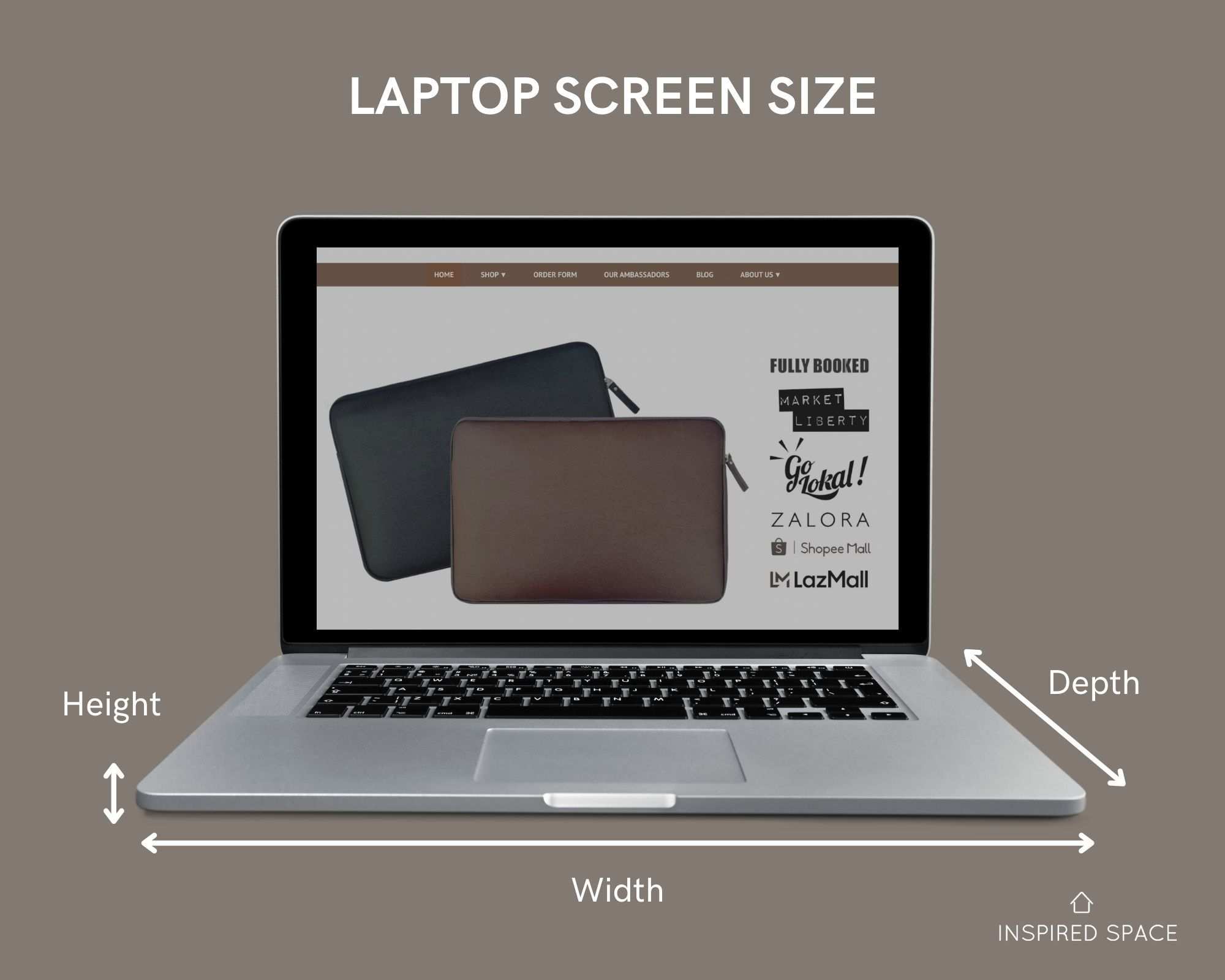 How do I know my laptop size to buy the right sleeve or bag online?